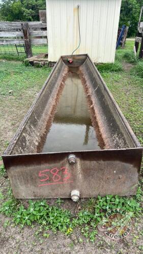 20ft Cast steel water trough with float