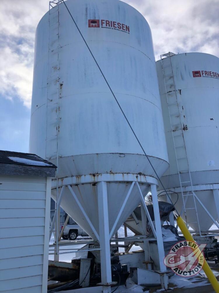 K100, Bin #6 - Approx 70 Ton Friesen Hopper Bottom Bin