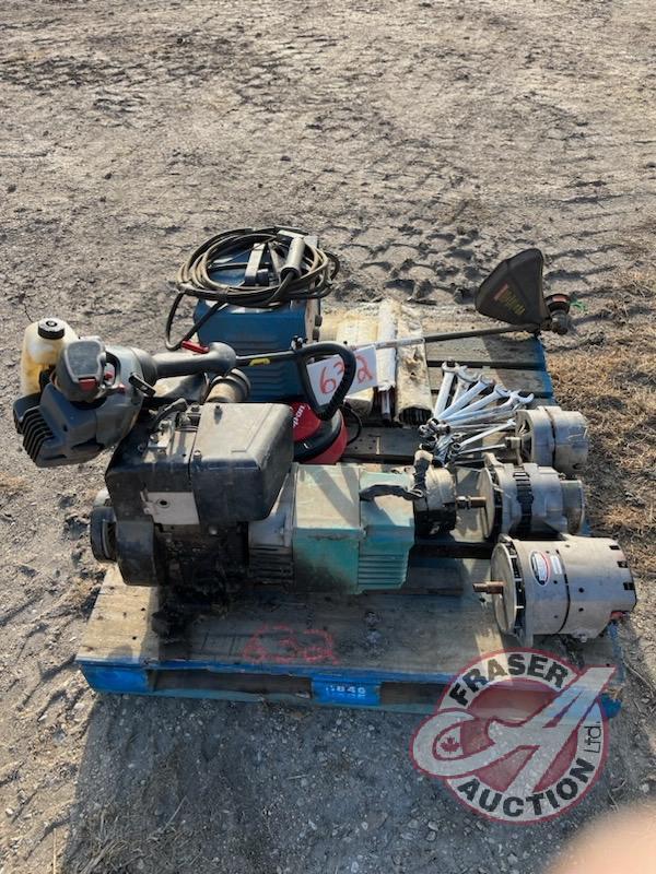 LKS welder with welding rodsCore alternatorsWeed wickerColeman ...