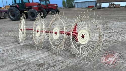 4 wheel 3pt one way hay rake, S/N 9234, F33
