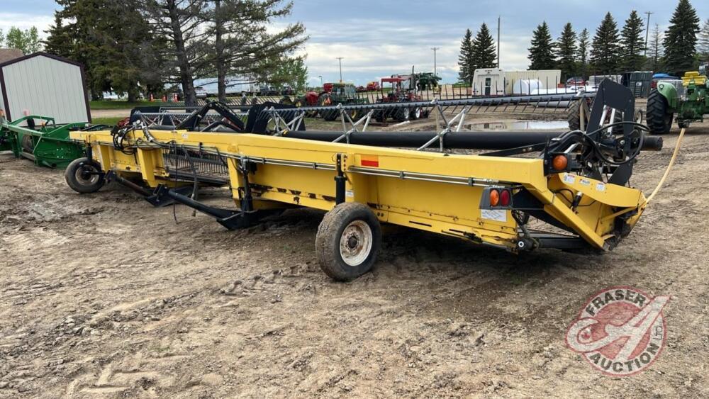 36' NH 994 draper header w/ Split UII pickup reel, S/N F-29-360400794, F121