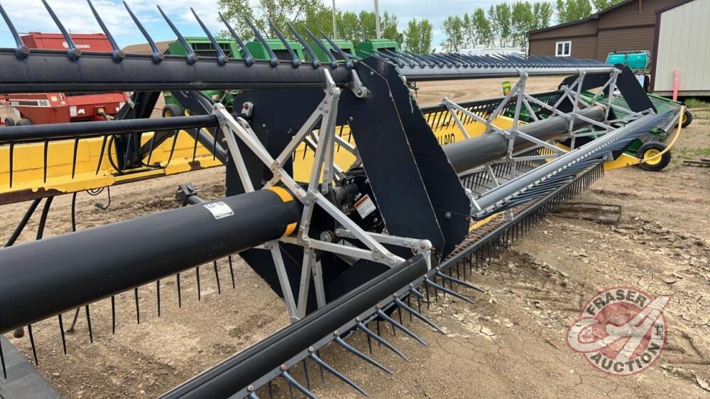 36' NH 994 draper header w/ Split UII pickup reel, S/N F-29-360400794, F121