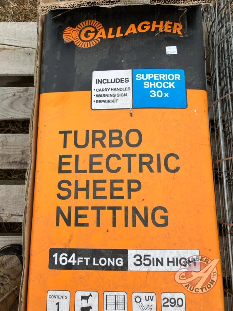 Pallet of Gallagher Turbo Electric Sheep Netting and Roll of Steel ...