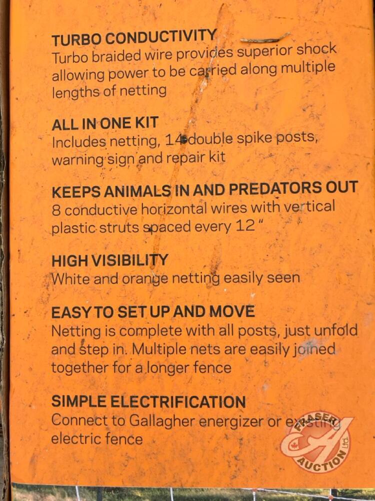 Pallet of Gallagher Turbo Electric Sheep Netting and Roll of Steel ...