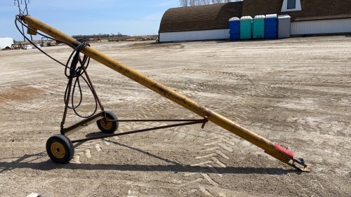5x12ft pencil auger on homemade wheel kit, hyd drive, F54