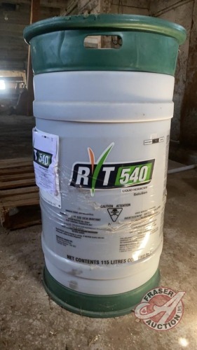 New sealed 115 litre barrel of RT 540 liquid herbicide