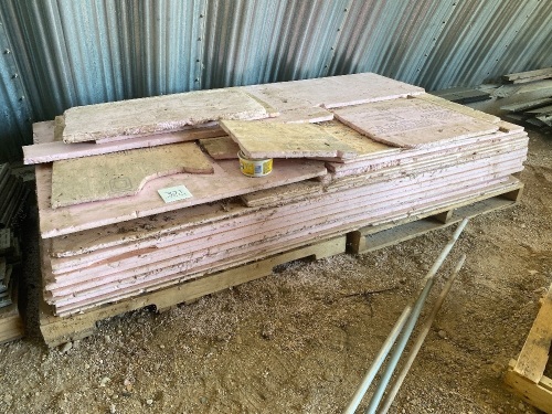 Pallet of Pink Styrofoam insulation