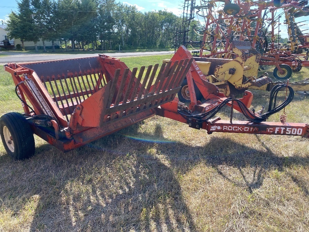 Rock-o-matic FT500 fork type stone picker w/hyd stone hook, s/n267, H37