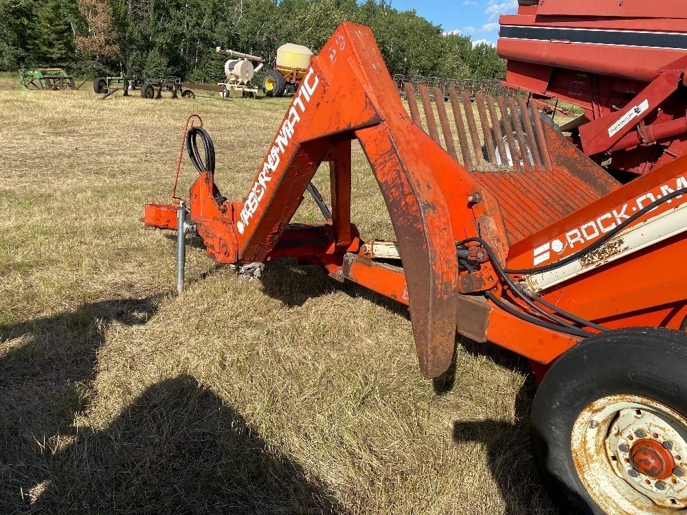 Rock-o-matic FT500 fork type stone picker w/hyd stone hook, s/n267, H37