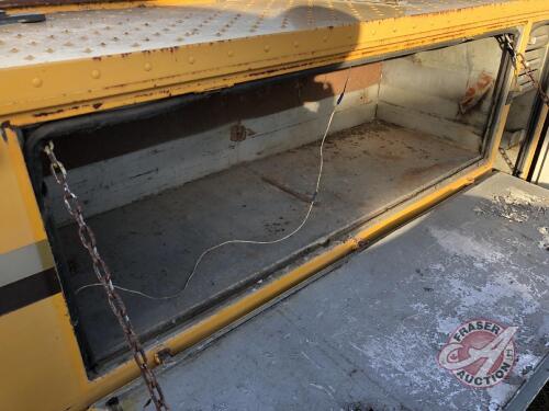 8.5 ft Service Body With fuel tank (no pump) Mounted crane Vise K33