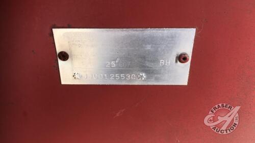 25ft Case 1010 Header with Hart Carter pickup reel, fore and aft s/n ...