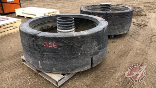 rubber tire water troughs with float valves, J56