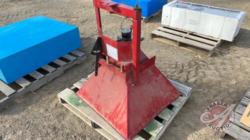 Worksaver grass seed spreader, approx 100lb , mounts on tractor drawbar ...