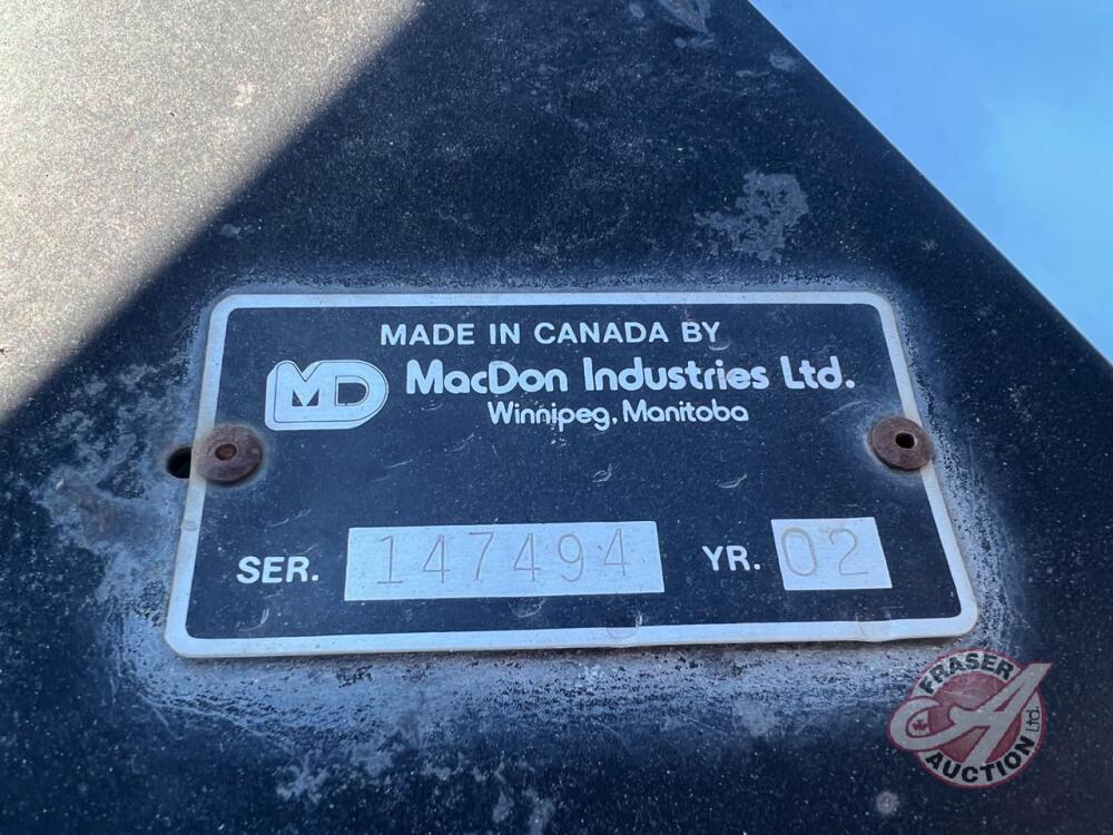 30ft Mac Don 962 draper harvest header, K52, s/n147494