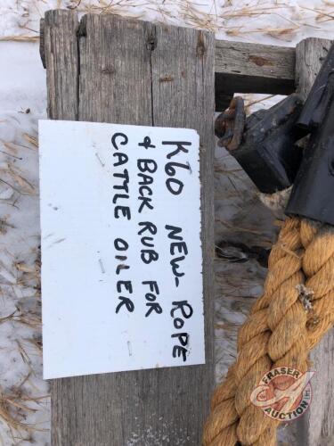 rope and back rub for cattle oiler (New), K60