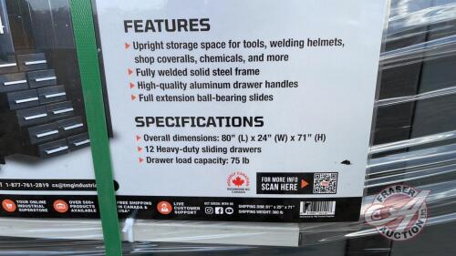 TMG-SC80 80 12 Drawer Tool Storage Chest, F55